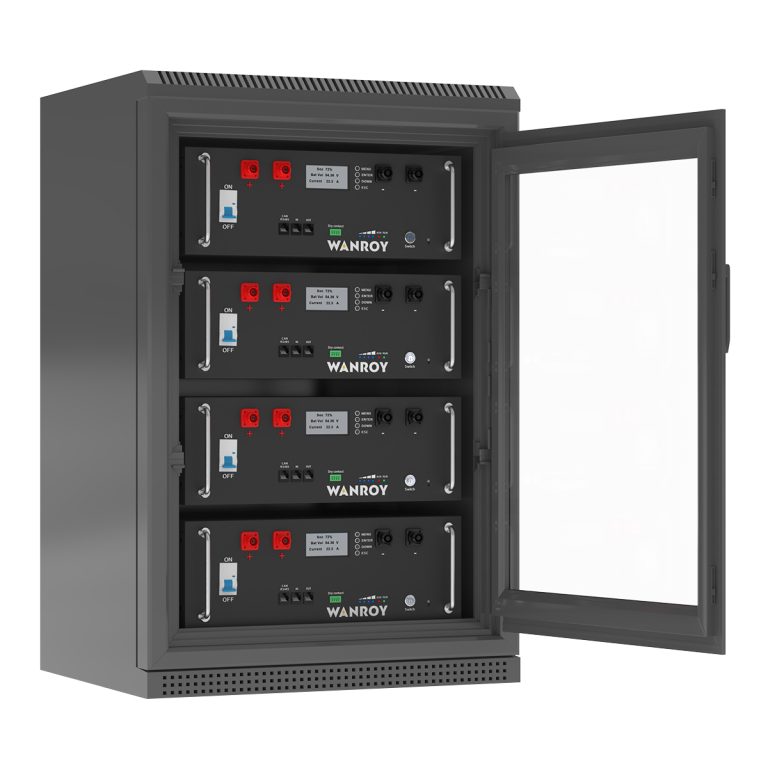WANROY 51,2V 100Ah LiFePO4 Battery 5,12kWh ESS with Built-in 100A BMS ...